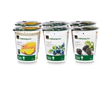 Coop Naturaplan Bio-Jogurt Mango, Fairtrade Max Havelaar, Heidelbeere und Brombeere, 6 x 180 g ...
