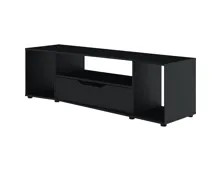 TV-Möbel Hack Dekor schwarz 163 x 48 x 45 cm inkl. LED-Beleuchtung - 83 ...