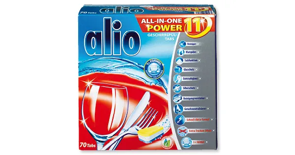ALIO Geschirrspültabs all-in-one - 28% Rabatt - ALDI Suisse - ab 24.09. ...