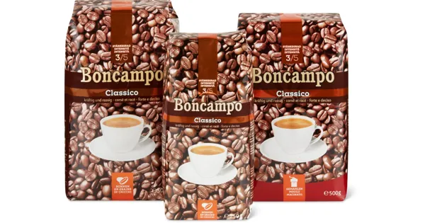 Alle Boncampo Kaffees, Bohnen und gemahlen - 30% Rabatt - Migros - ab ...