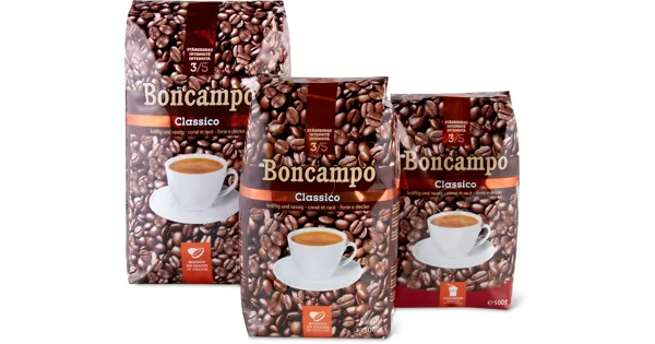 Alle Boncampo Kaffees, Bohnen und gemahlen - 30% Rabatt - Migros - ab ...
