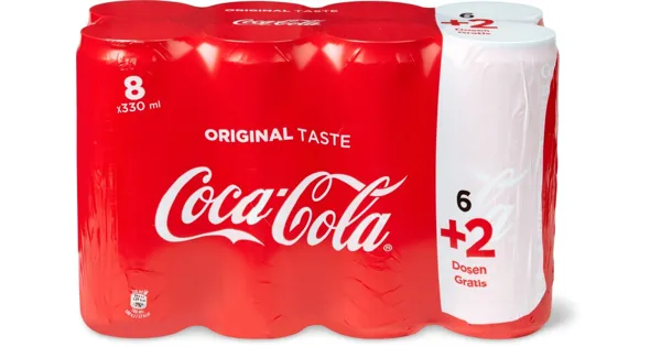 Alle Coca-Cola Dosen im 8er-Pack, 8 x 33 cl - 25% Rabatt - Migros - ab ...