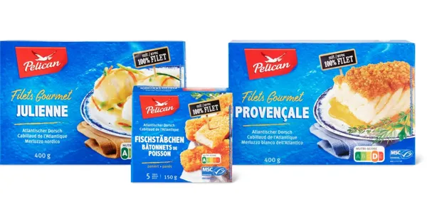 Alle Pelican-Fischstäbchen, -Fisch Menus und -Filets Gourmets - 30% ...