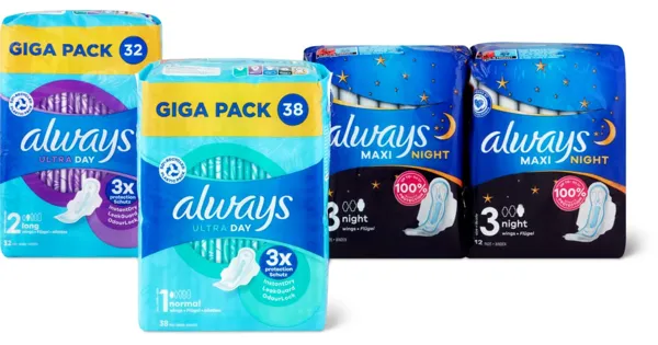 Always Binden - 20% Rabatt - Migros - ab 14.01.2025 - Aktionis.ch