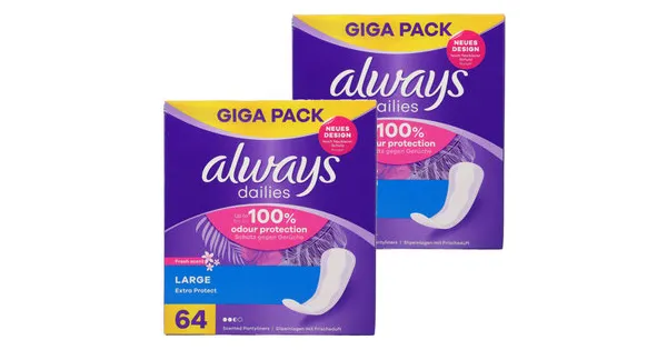 Always Large Fresh Gigapack 2x64 Stück - 10% Rabatt - Coop - ab 14.01. ...