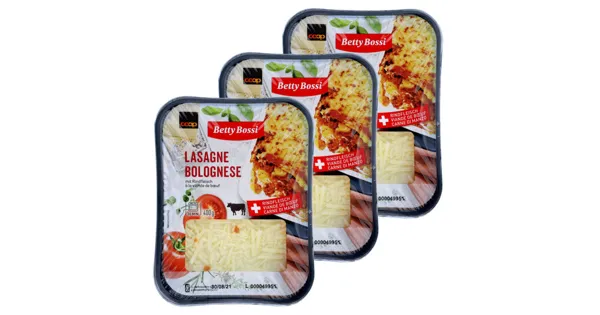 Betty Bossi Lasagne Bolognese Rind 3x 400g - 33% Rabatt - Coop - ab 14. ...