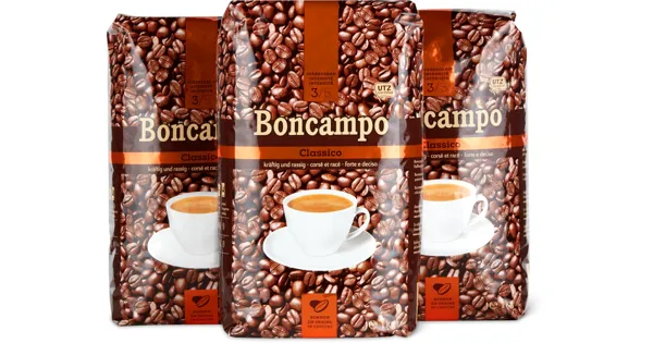 Boncampo Classico Kaffee-Bohnen, UTZ - 34% Rabatt - Migros - ab 20.09. ...