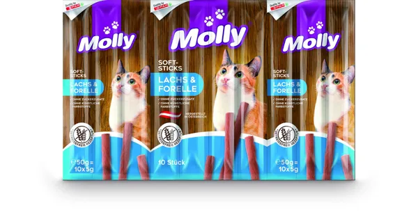 Molly Cat Sticks Lachs & Forelle - 30% Rabatt - SPAR - ab 27.05.2019 ...
