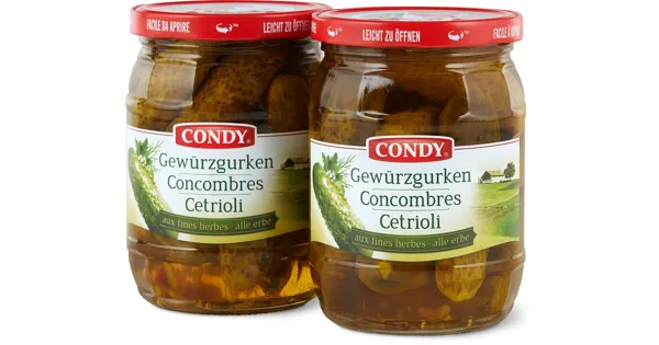 Condy-Gewürzgurken oder -Cornichons - 22% Rabatt - Migros - ab 10.10. ...