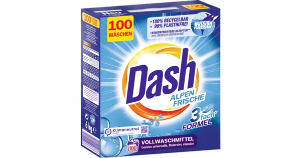 Dash Waschpulver Alpen Frische 100 Waschgänge - 66% Rabatt - OTTO'S ...