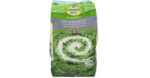 Farmer’s Best Rahmspinat oder Gartenerbsen, Packung à 1 kg - 33% Rabatt ...