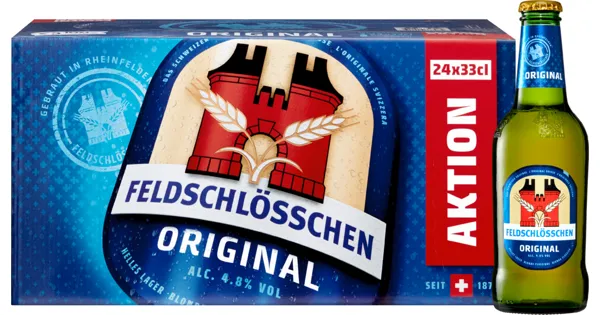 Feldschlösschen Bier Original - 40% Rabatt - Denner - ab 06.02.2024 ...