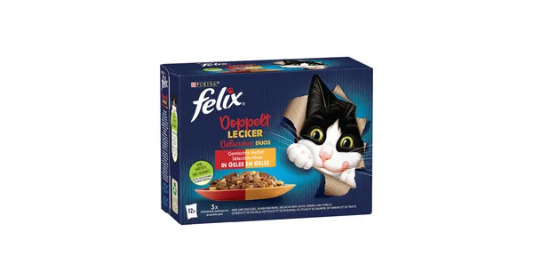 Felix Doppelt Lecker Katzenfutter in Gelée assortiert 12x85g - Coop ...