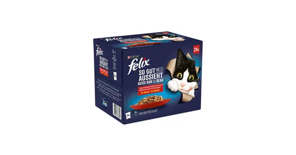 Felix so gut wie Katzenfutter in Gelee Fleisch 24x85g - Coop Megastore ...