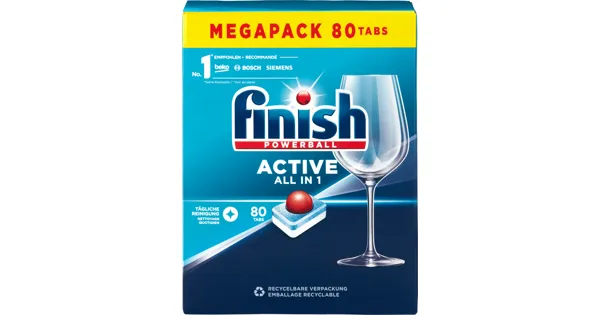 Finish Geschirrspültabs Active All in 1 - 47% Rabatt - Denner - ab 10. ...