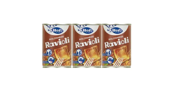 Hero Ravioli alla Bolognese 3x 430g - 33% Rabatt - Coop - ab 17.10.2023 ...