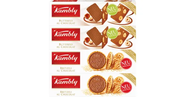 Kambly Biscuits Bretzeli & Butterfly au Chocolat - 37% Rabatt - Denner ...
