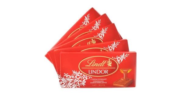Lindt Lindor Tafelschokolade Milch, 5 x 100 g, Multipack - 20% Rabatt ...