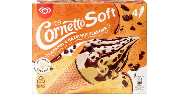 Lusso Cornetto Soft Caramel & Hazelnut - 20% Rabatt - Denner - ab 30.05 ...