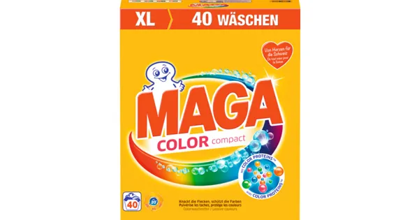 Maga Colorwaschmittel Pulver Color Compact 40 Waschgänge - 47% Rabatt ...