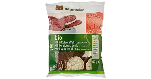 Naturaplan Bio Reiswaffeln Bitterschokolade Mini - Coop - ab 28.03.2023 ...