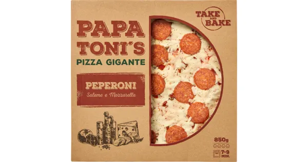 Papa Toni's Pizza Gigante Peperoni Salami - 50% Rabatt - Denner - ab 15 ...