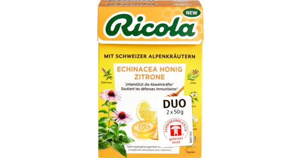 Ricola Kräuterbonbons Echinacea Honig Zitrone - 33% Rabatt - Denner ...