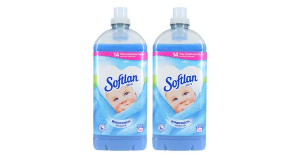 Softlan Ultra Windfrisch Weichspüler 56 Waschgänge 2x 1.3l - 35% Rabatt ...