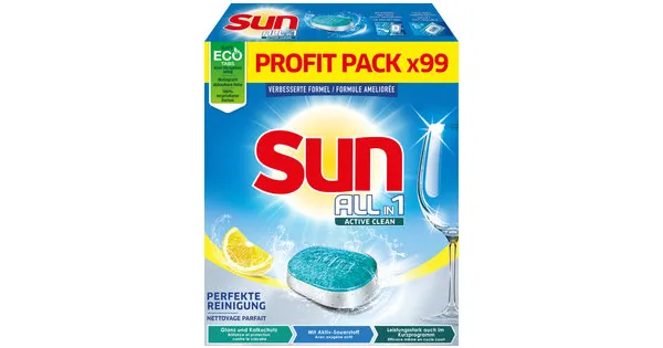 Sun Tabs All-in-1 Active Lemon 99 Stück - 50% Rabatt - Coop - ab 19.04. ...