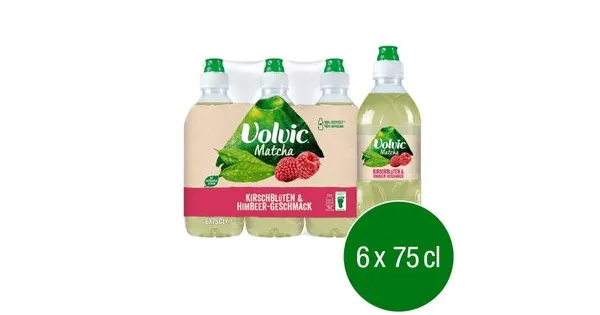 Volvic Tee Matcha mit Kirschblüten- und Himbeergeschmack 6x75cL - Coop ...