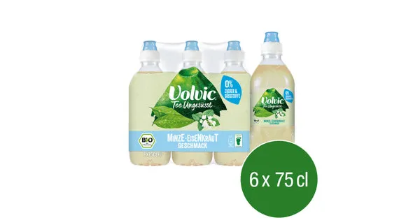 Volvic Tee Ungesüsst mit Minze- und Eisenkrautgeschmack 6x75cL - Coop ...