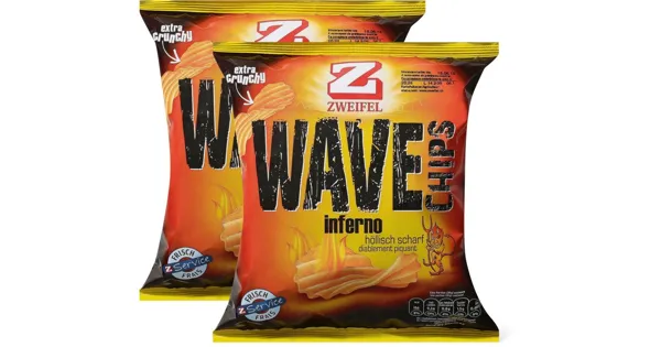 Zweifel-Wave Chips oder -Corn Chips Original im Duo-Pack - 20% Rabatt ...